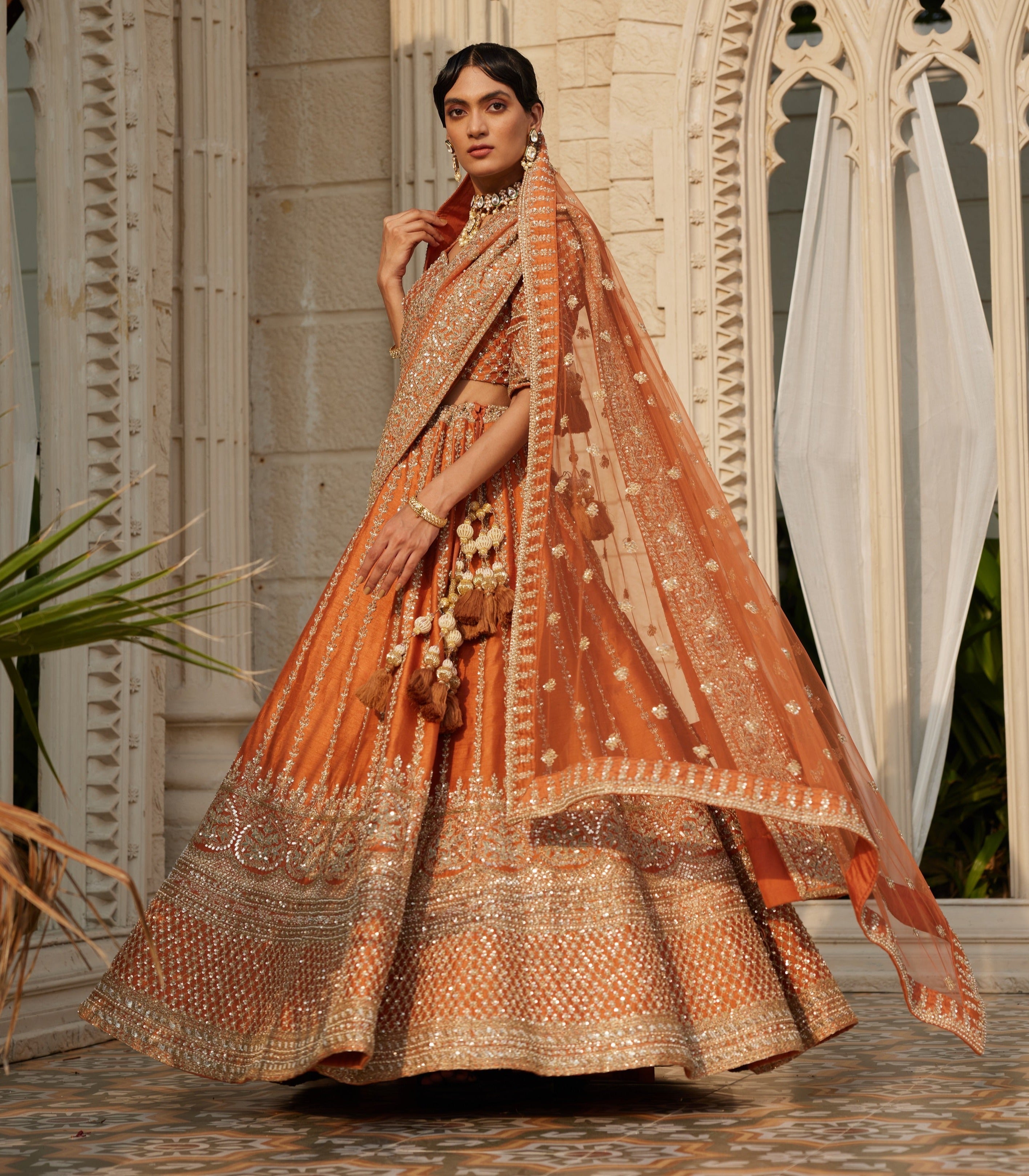 Aster Rust Lehenga Set – WaliaJones
