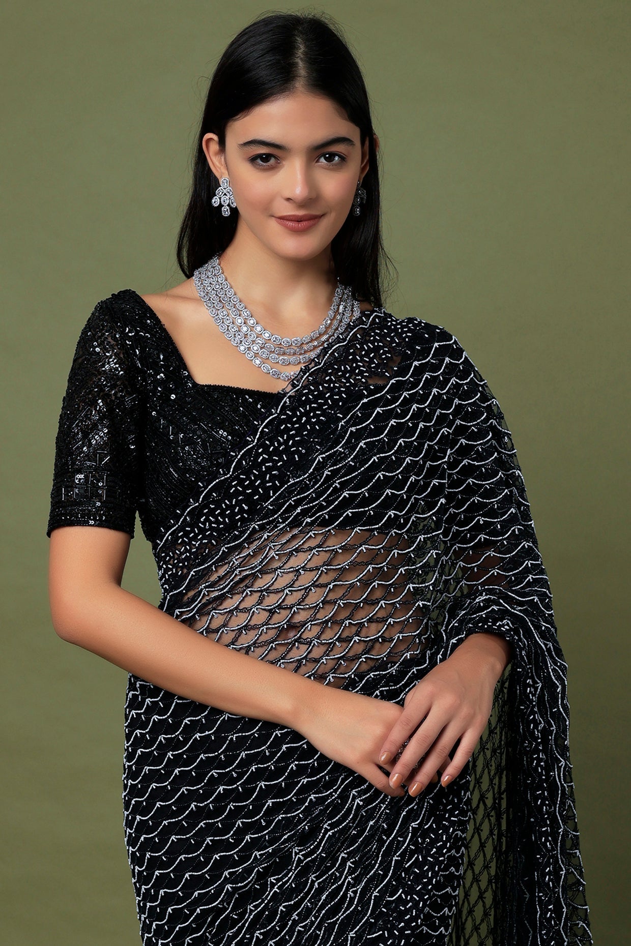 Black Noor Princess Saree – WaliaJones
