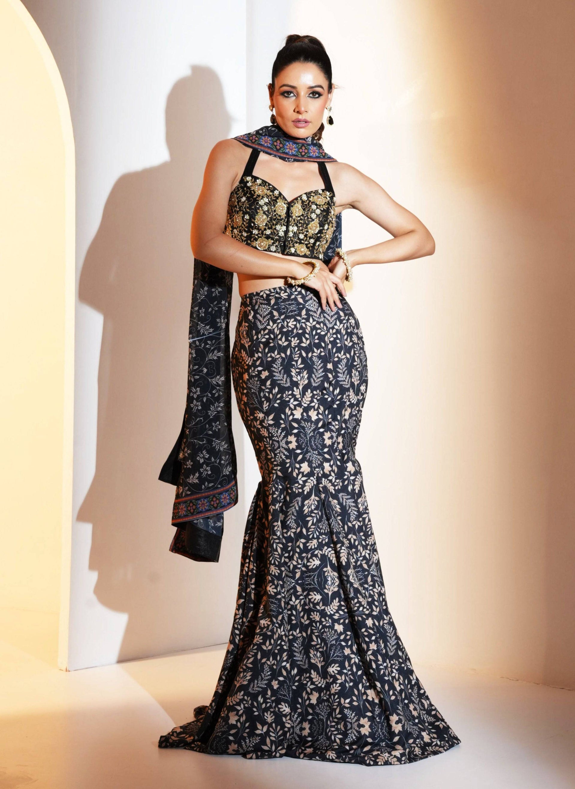 SERENA Fishtail Lehenga Set – WaliaJones